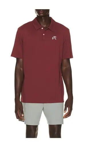MALBON Fairway Polo In Brown - Raspberry Truffle