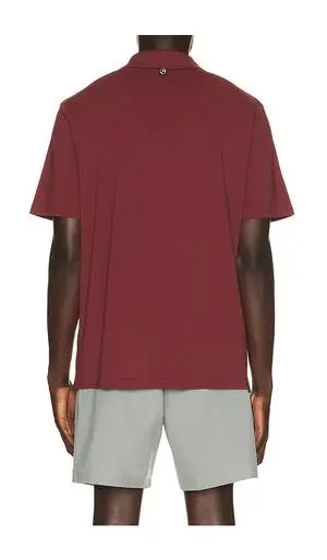 MALBON Fairway Polo In Brown - Raspberry Truffle