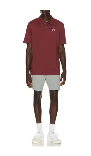 MALBON Fairway Polo In Brown - Raspberry Truffle