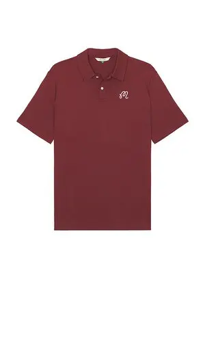 MALBON Fairway Polo In Brown - Raspberry Truffle