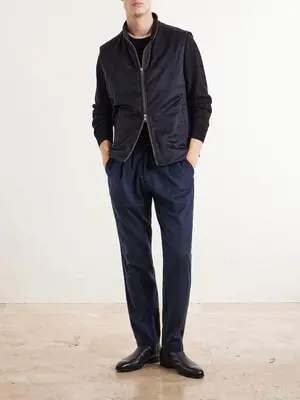 Herno Mélange Flannel Straight-leg Trousers