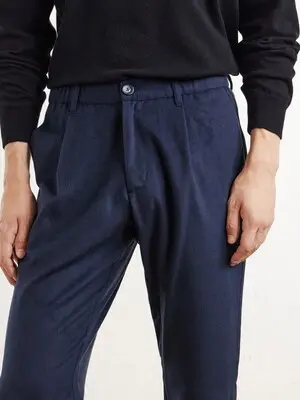 Herno Mélange Flannel Straight-leg Trousers