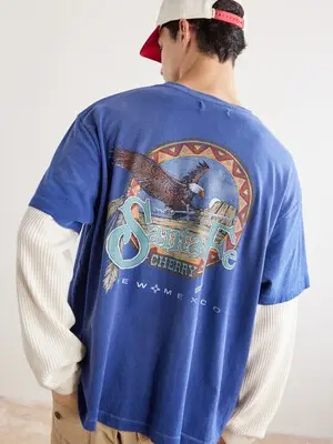 CHERRY LOS ANGELES Santa Fe Layered Printed Cotton-jersey T-shirt