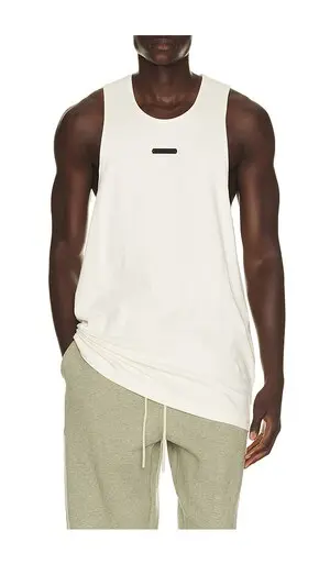 Fear Of God Tank In White - Ivory