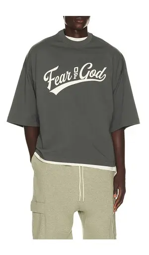 Fear Of God Merch Tee In Black - Iron Grey