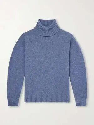 Caruso Wool Rollneck Sweater - Blue