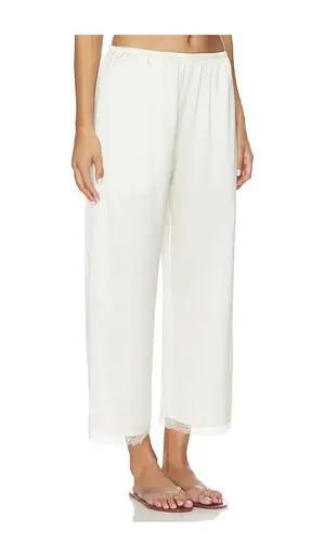 LESET Barb Lace Crop Pant In Cream