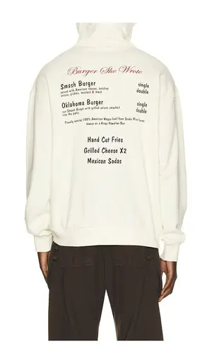Brixton X Burger She Wrote Hoodie In White