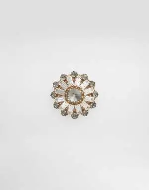 Dolce & Gabbana Embellished Rhinestone Brooch - Multicolor