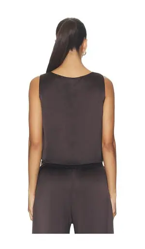 LESET Barb Lace Crop Sleeveless Crew