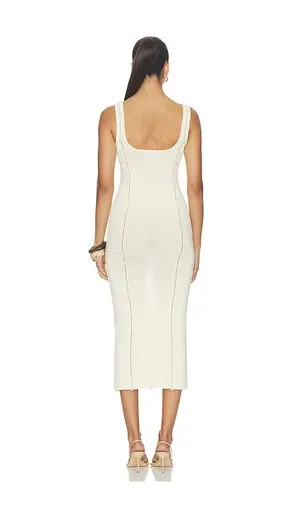 Tularosa Caleyna Faux Pearl Crochet Knit Dress