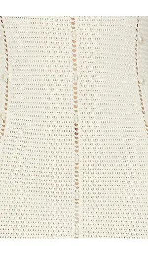 Tularosa Caleyna Faux Pearl Crochet Knit Dress