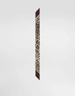 Dolce & Gabbana Leo-print Silk Twill Bandeau - Brown