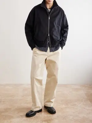 Barena Venezia Wool-blend Blouson Jacket With Stand Collar