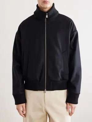 Barena Venezia Wool-blend Blouson Jacket With Stand Collar