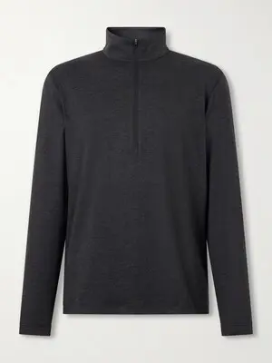 Lululemon Slim-fit Recycled Stretch-jersey Half-zip Sweatshirt - Gray