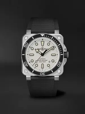 BELL & ROSS Diver Automatic Stainless Steel Watch - White