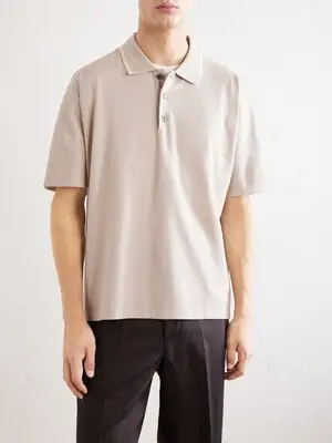 FRAME Cotton-piqué Polo Shirt