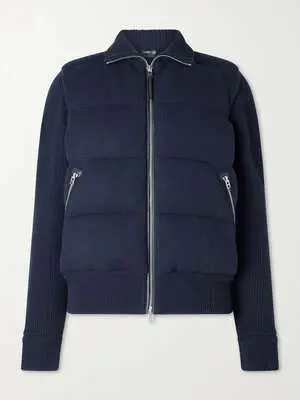 TOM FORD Slim-fit Quilted Wool Down Jacket - Navy