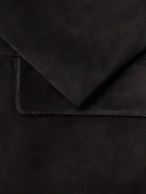FRAME Suede Blazer With Notch Lapels