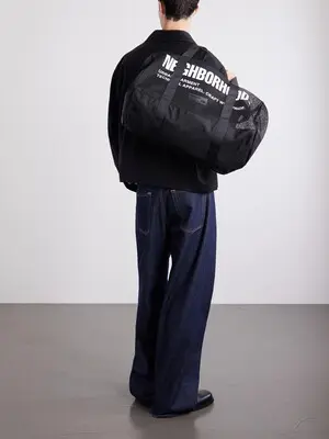 NEIGHBORHOOD Logo-print Mesh Duffle Bag