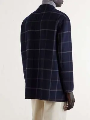 Dunhill Checked Wool-blend Coat