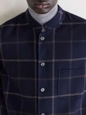 Dunhill Checked Wool-blend Coat