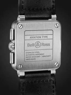 BELL & ROSS Br 03 Automatic Chronograph Stainless Steel Watch, Ref. Br0394-blc-st/sca