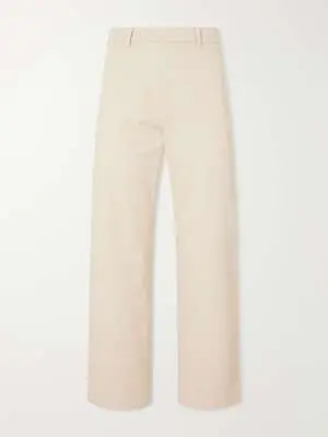 Barena Venezia Wide-leg Cotton-blend Gabardine Trousers - Ecru