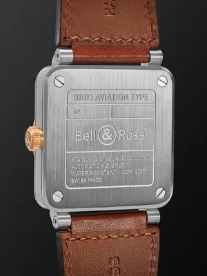 BELL & ROSS Br 03 Automatic Watch In 18k Rose Gold And Steel