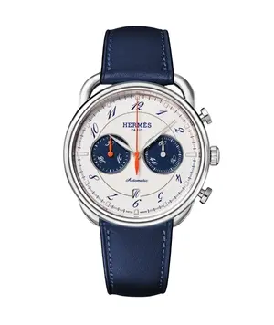 Hermès Arceau Chronograph Stainless Steel Watch - White
