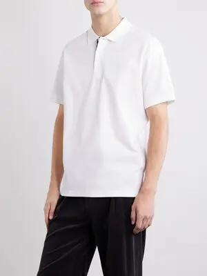 Burberry Eddie Logo-embroidered Cotton-piqué Polo Shirt