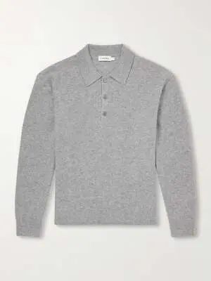 FRAME Wool Polo Sweater - Gray