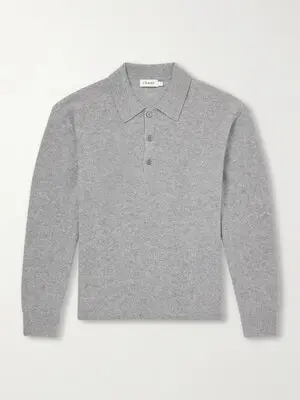 FRAME Wool Polo Sweater - Gray