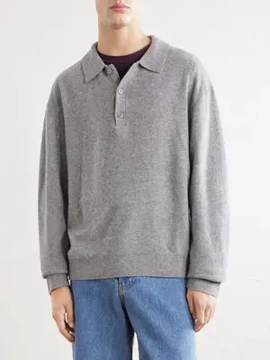 FRAME Wool Polo Sweater - Gray