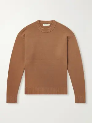 FRAME Cashmere Crewneck Sweater - Brown