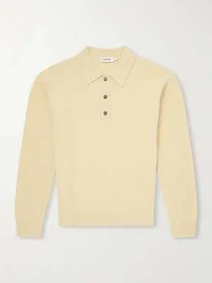 FRAME Wool Polo Sweater - Yellow