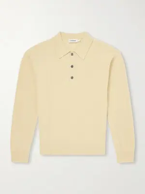 FRAME Wool Polo Sweater - Yellow