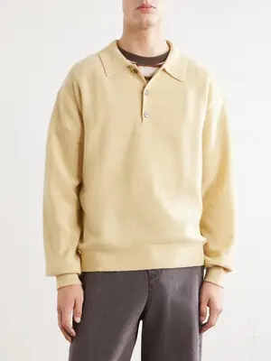 FRAME Wool Polo Sweater - Yellow