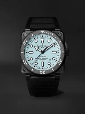 BELL & ROSS Br 03 Diver Automatic Ceramic Watch - Blue