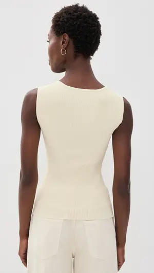 DL1961 Ribbed Square Tank Top