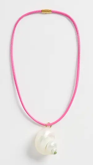LOGAN TAY Cord Shell Pendant Necklace