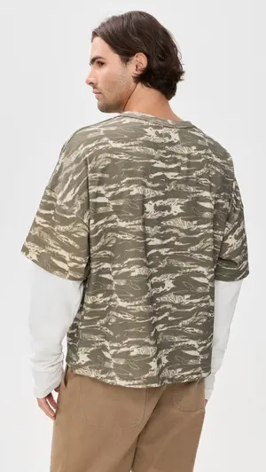 Rhude Tiger Camo Double-layered Tee