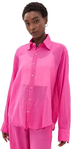 ALL THREE Daniel Gauze Shirt - Diva
