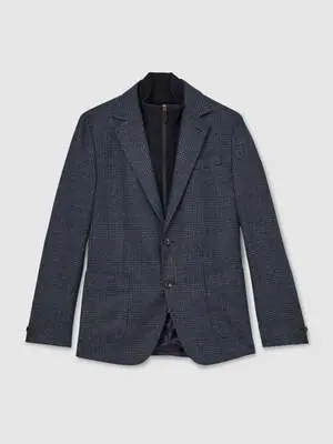REISS Kyle Check Single-breasted Blazer With Gilet Insert Tailored-fit