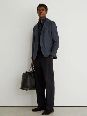 REISS Kyle Check Single-breasted Blazer With Gilet Insert Tailored-fit