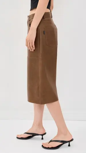 HAIKURE Silky Leather Patchwork Shorts