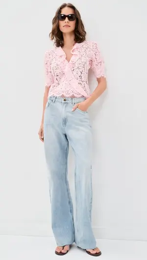 Generation Love Lulu Lace Ruffle Blouse