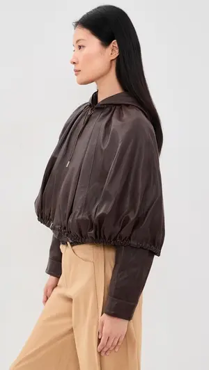 Sea Thompson Leather Cape Jacket
