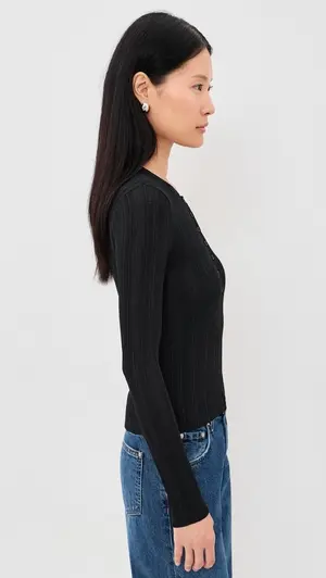 Z Supply Rowena Fine Knit Henley Tee